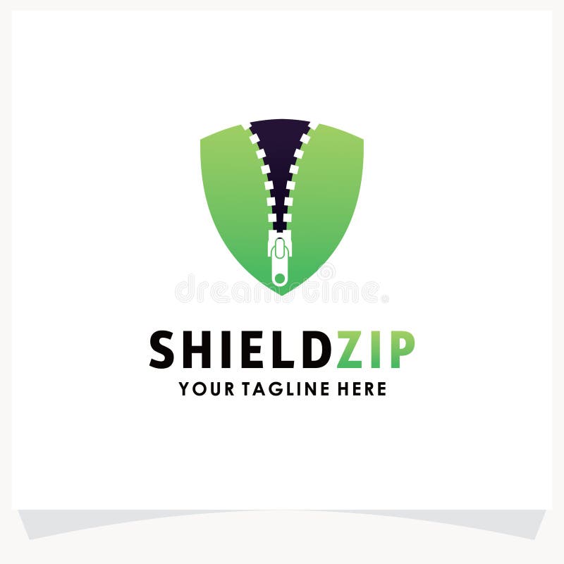 Shield Zip Logo Template Design Vector Inspiration. Icon Design Stock ...