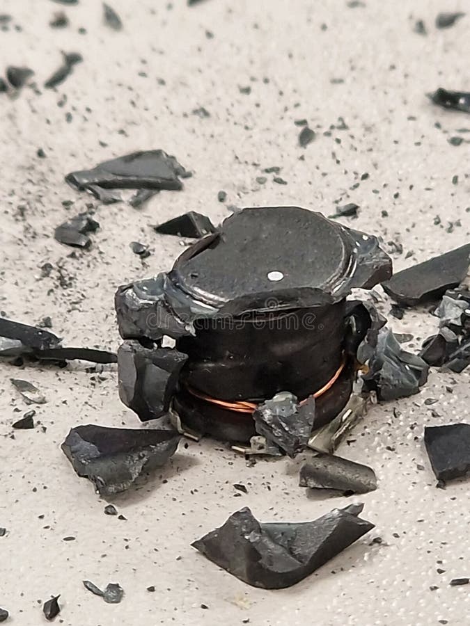 Shielded High Power Inductor Exploded Stock Image - Image of broke ...