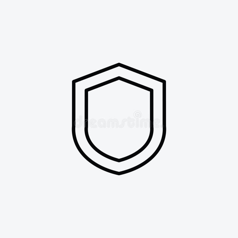 Shieldline in Thin Line Black Color. Flat Simple Vector Symbols ...
