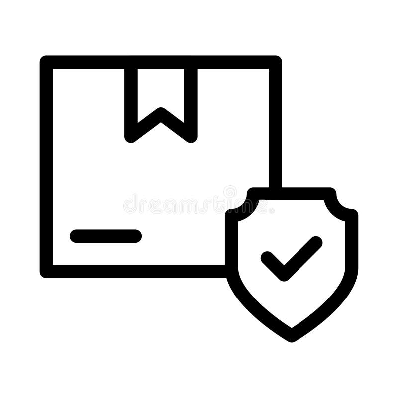 Shield Page Glyph Flat Vector Icon Stock Vector - Illustration of line ...
