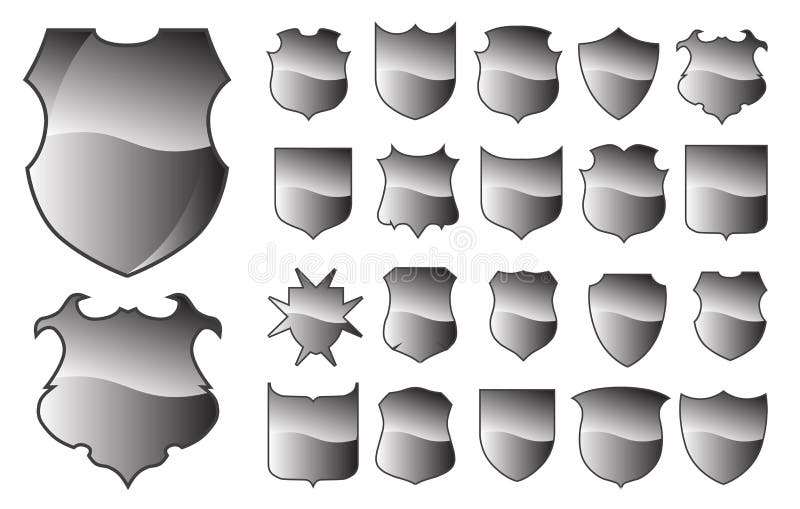 Shield design set stock vector. Illustration of gothic - 5051988