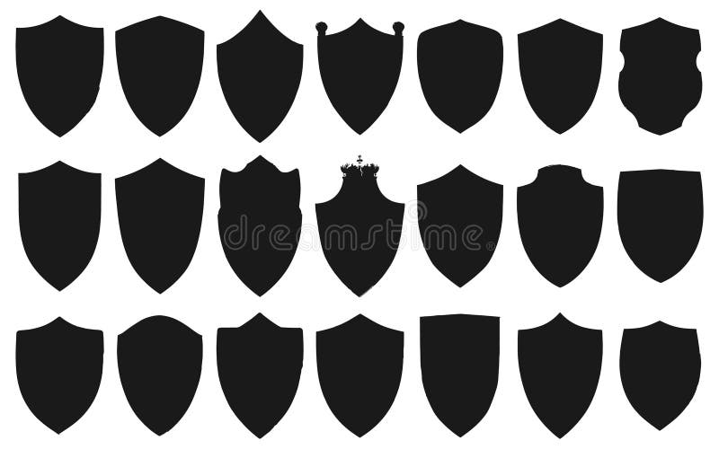 Heraldic Shield Shapes Stock Illustrations – 483 Heraldic Shield Shapes ...