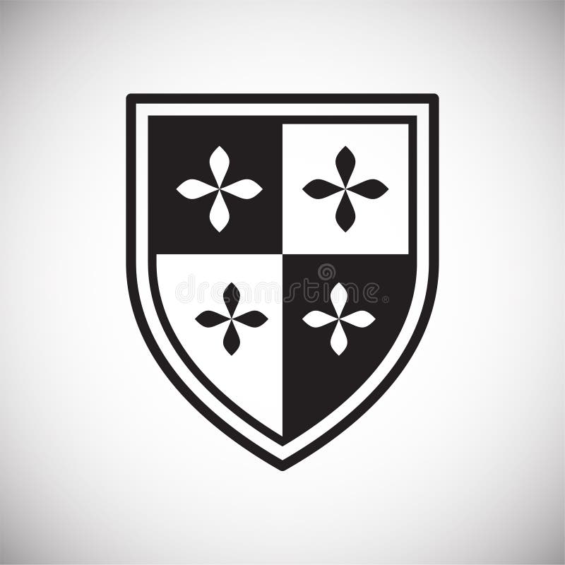 Shields And Heraldry Related Icon On Background For Graphic And Web