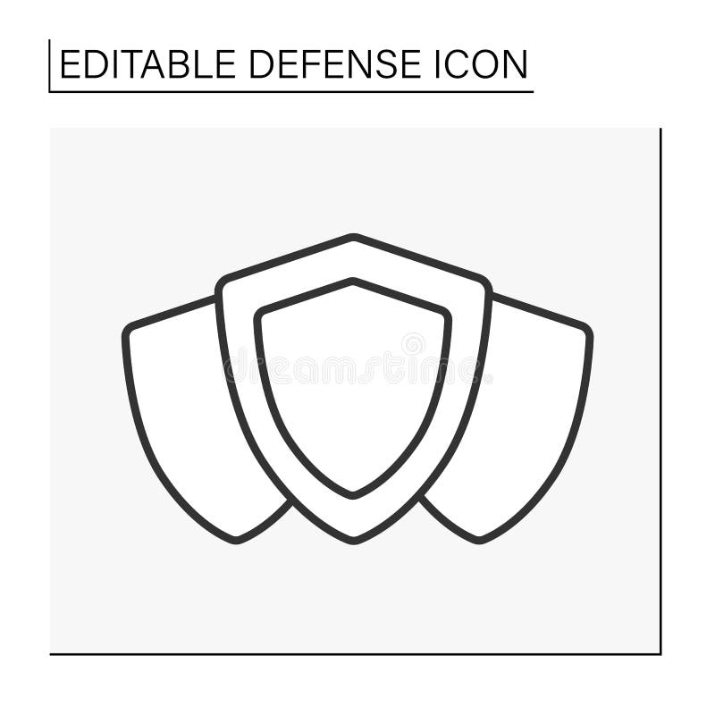 Shields line icon stock vector. Illustration of industry - 239343983