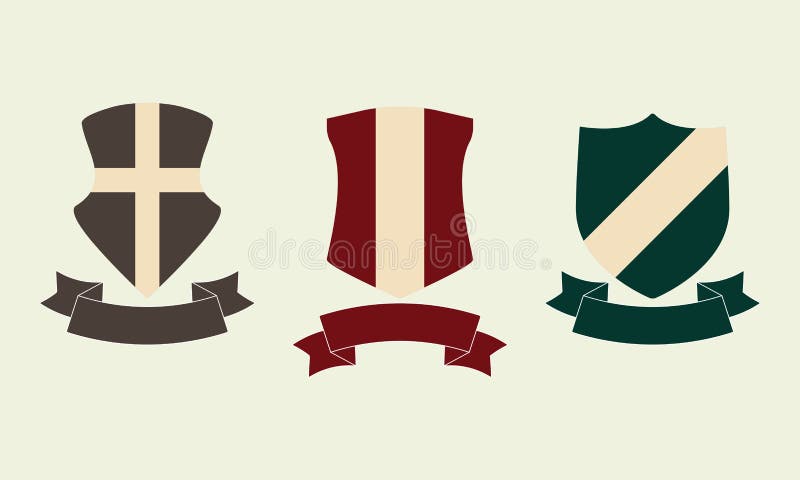 Shields with Ribbon Icon Set. Different Shield Shapes Collection ... Shields with Ribbon Icon Set. Different Shield Shapes Collection ...