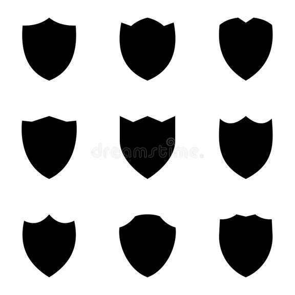 Shields Set. Collection of Security Shield Icons Stock Vector ...