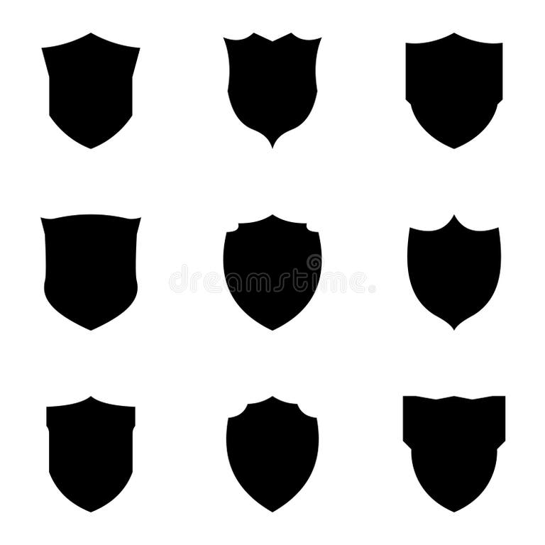 Shields Set. Collection of Security Shield Icons Stock Vector ...
