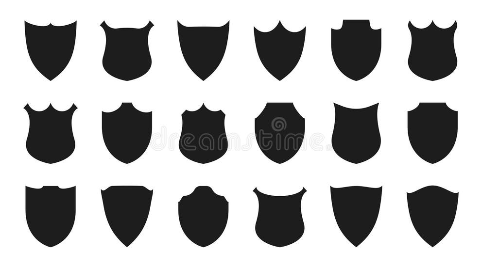 Shields Set. Collection of Security Shield Icons Stock Vector ...
