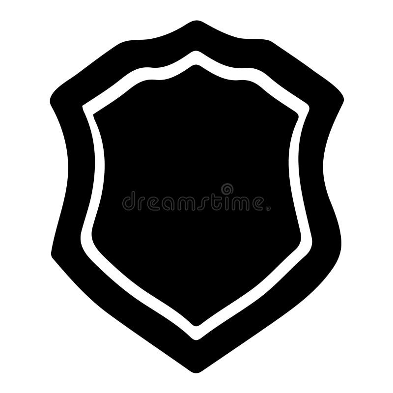 A Unique Flat Icon of Shield, Vector Silhouette Illustration. Stock ...