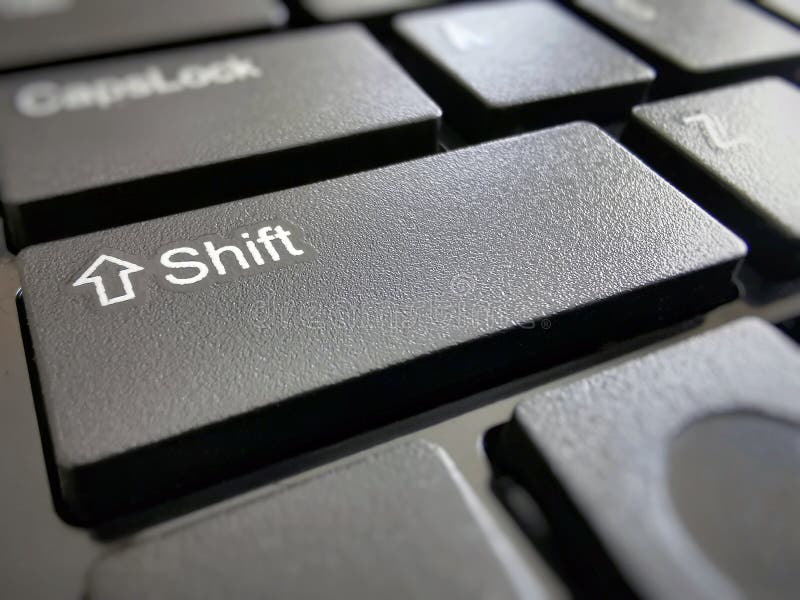 Shift Button on Computer Keyboard with Copy Space. Stock Image - Image ...