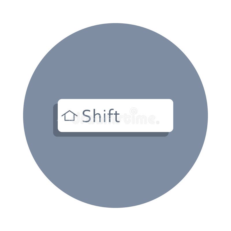 Shift Button Icon in Badge Style. One of Web Collection Icon Can Be ...