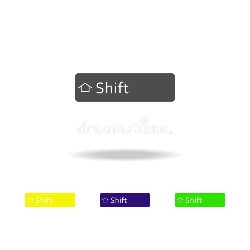 Shift Button Icon in Badge Style. One of Web Collection Icon Can Be ...