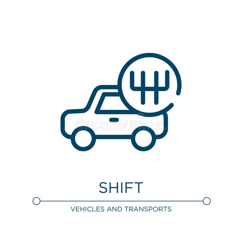 Shift Icon. Linear Vector Illustration from Car Service Collection ...