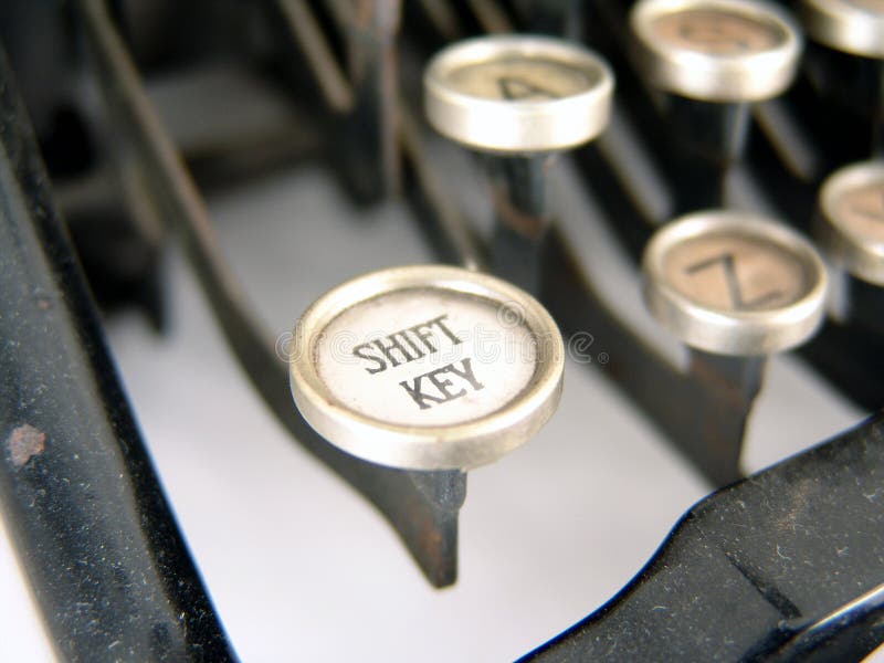 Keys of antique typewriter stock image. Image of vintage - 4417361