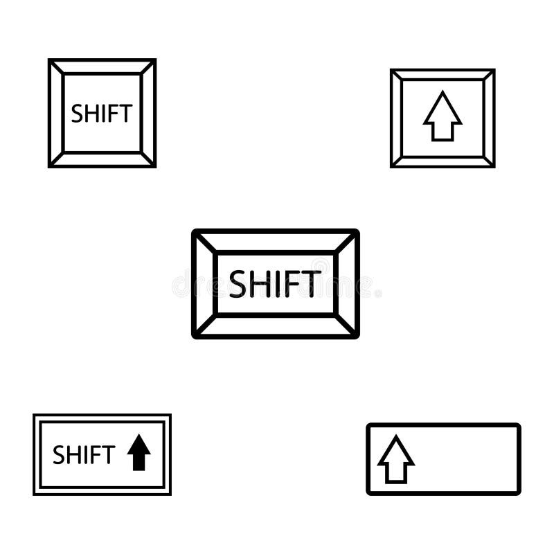 Shift key icon vector stock vector. Illustration of design - 291188683