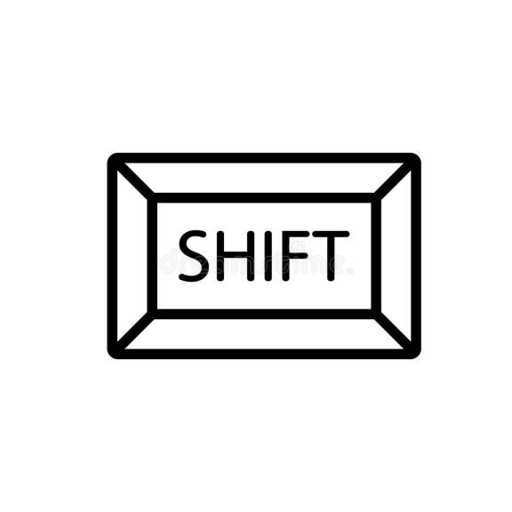 Shift key icon vector stock vector. Illustration of technology - 291107028