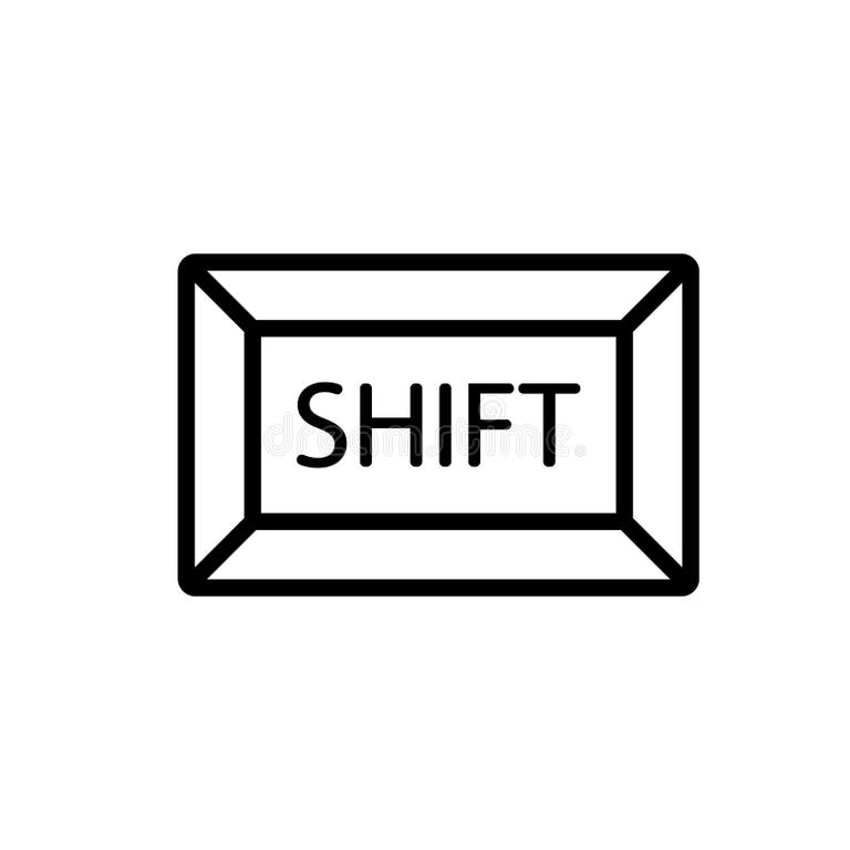 Shift key icon vector stock vector. Illustration of technology - 291107028
