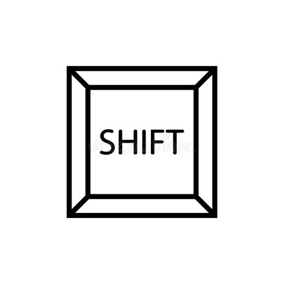 Shift key icon vector stock vector. Illustration of interrupt - 291107032