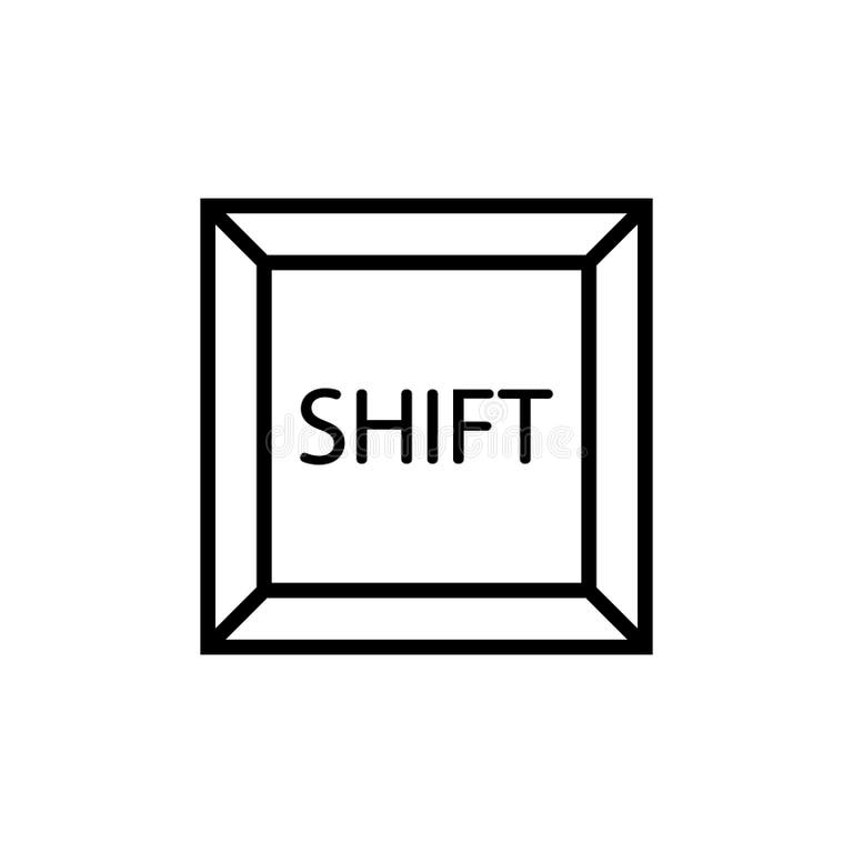 Shift key icon vector stock vector. Illustration of interrupt - 291107032