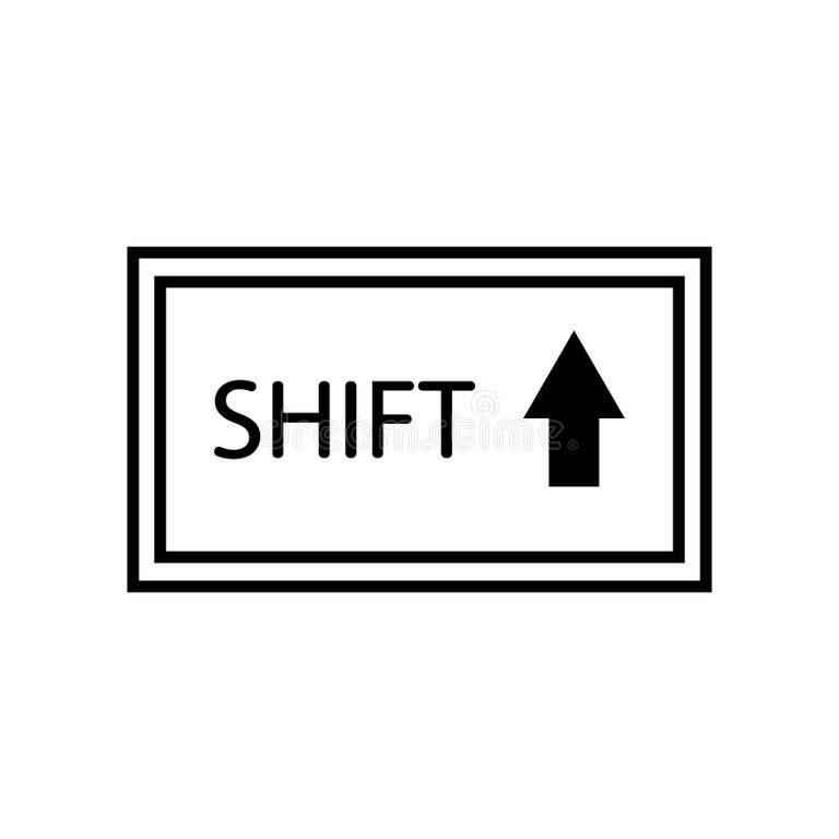 Shift key icon vector stock vector. Illustration of icon - 291107038