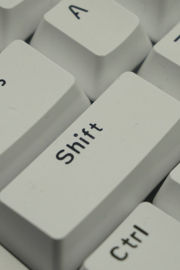 The Control, Shift, and Win Keys on a White Mechanical Keyboard Stock ...