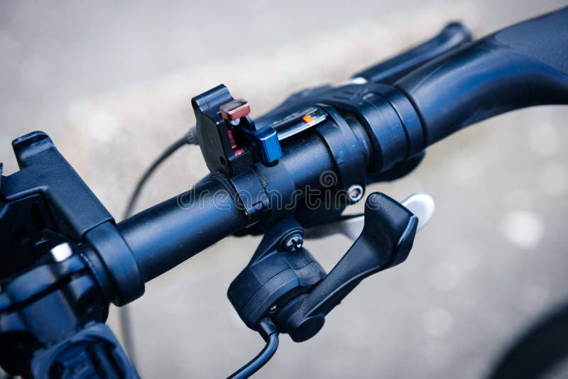Shift Lever Change on the Bicycle Stock Photo - Image of isolated ...
