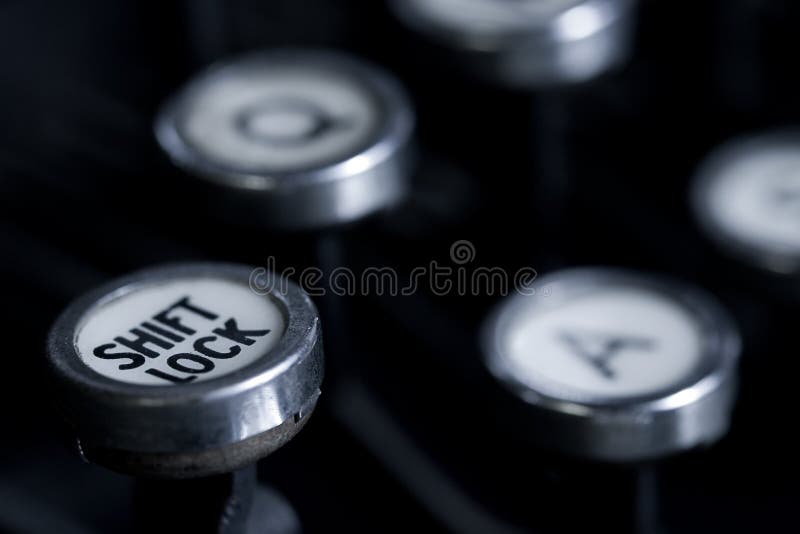 Shift Lock stock image. Image of typewriter, fashioned - 1365769