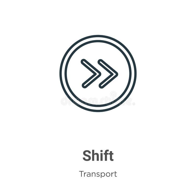 Shift Icon in Filled, Thin Line, Outline and Stroke Style. Vector ...