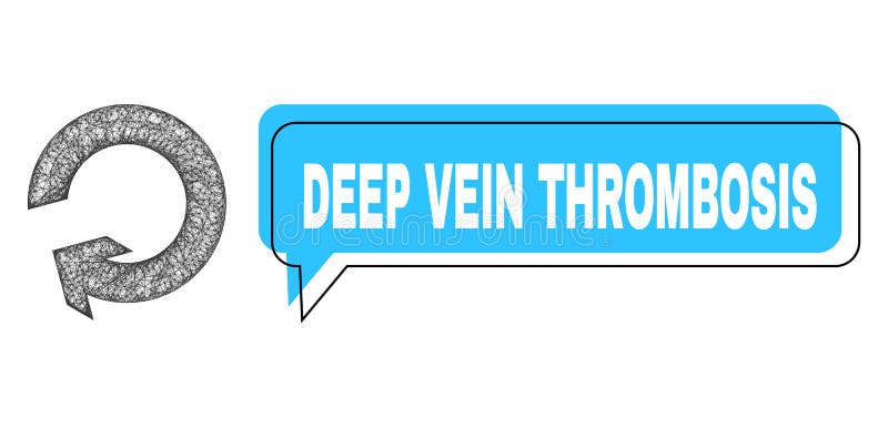 Shifted Deep Vein Thrombosis Speech Frame and Net Mesh Rotate Icon ...