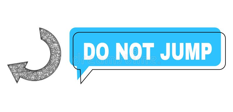 Shifted Do Not Jump Message Frame and Net Rotate Icon Stock Vector ...