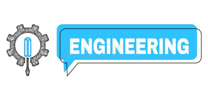 Shifted Engineering Message Bubble and Hatched Engineering Icon Stock ...