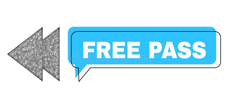 Shifted Free Pass Message Frame and Linear Move Left Icon Stock Vector ...