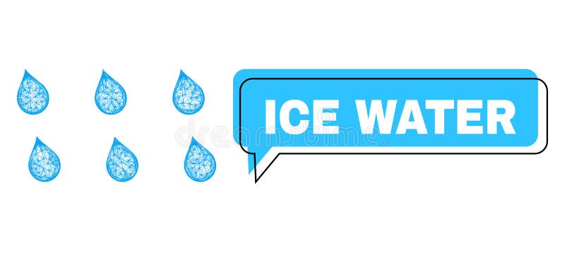 Shifted Ice Water Chat Bubble and Linear Drops Icon Stock Vector ...