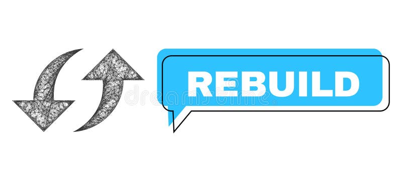 Shifted Rebuild Chat Frame and Network Exchange Arrows Icon Stock ...