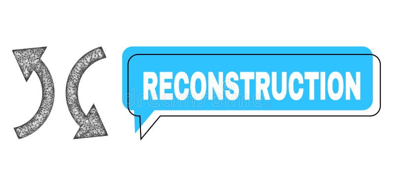 Shifted Reconstruction Chat Bubble and Network Exchange Arrows Icon ...