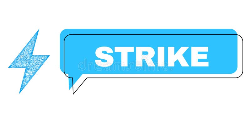 Shifted Strike Chat Bubble and Linear Electric Strike Icon Stock Vector ...
