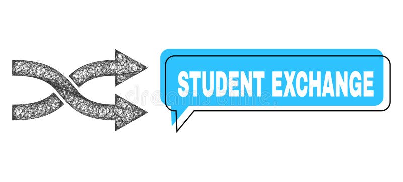 Shifted Student Exchange Chat Cloud and Net Mesh Shuffle Arrows Right ...