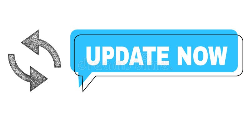 Shifted Update Now Chat Bubble and Network Exchange Arrows Icon Stock ...