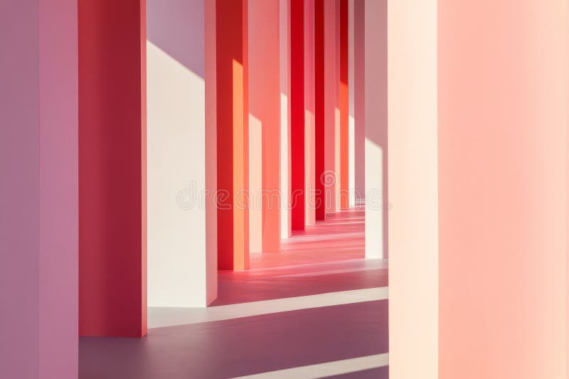 Shifting Layers of Light Pink and Red, Softly Blending into One Another ...