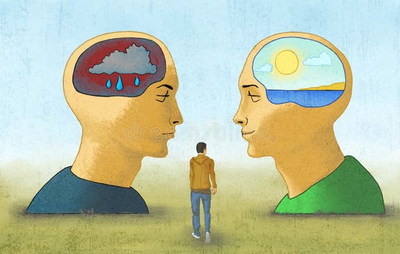 Shifting mindset stock illustration. Illustration of step - 370605705