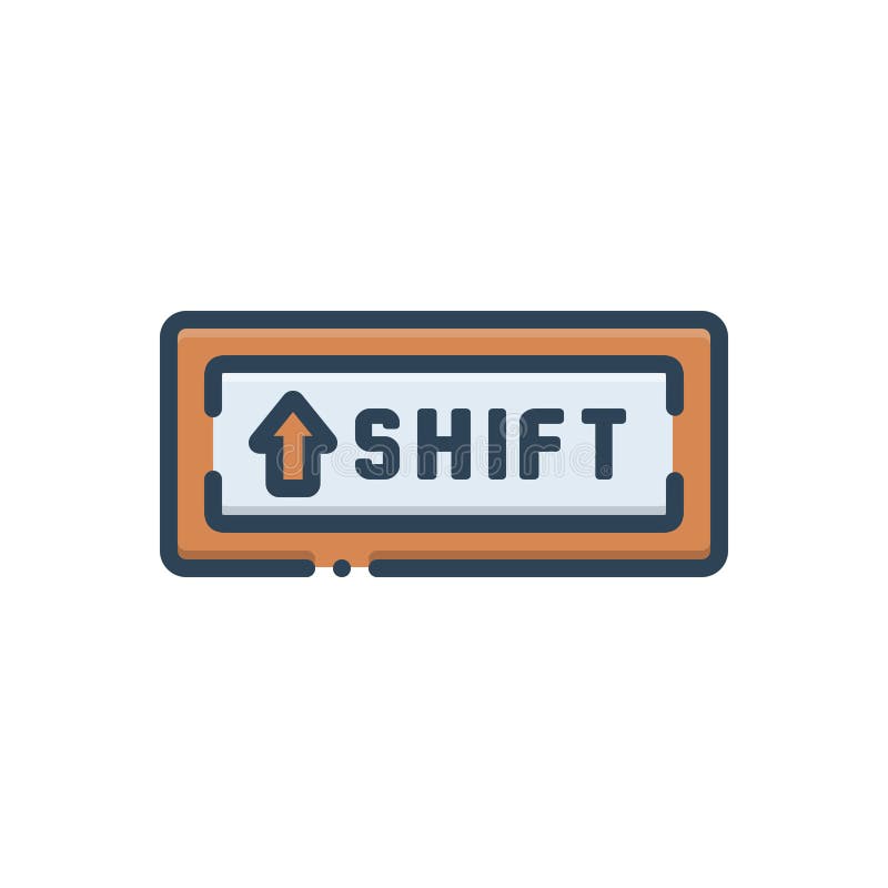Color Illustration Icon for Shiftkey, Butten and Shift Stock ...