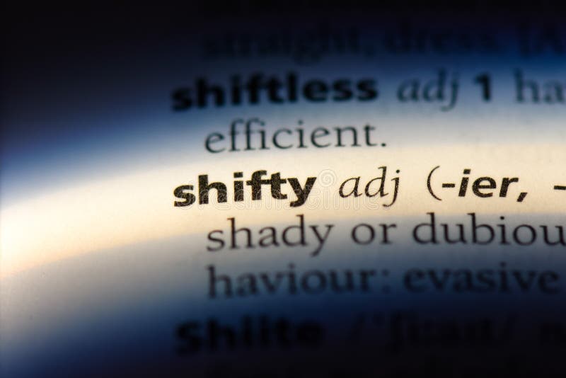 Shifty stock image. Image of paper, isolated, english - 126618815