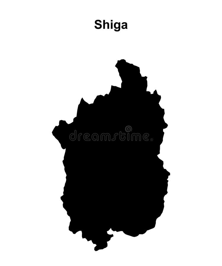 Shiga outline map stock vector. Illustration of region - 360469130