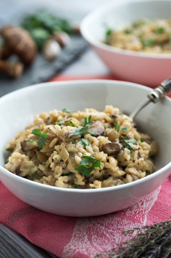 Shiitake Mushroom Risotto stock photo. Image of delicious - 49113888