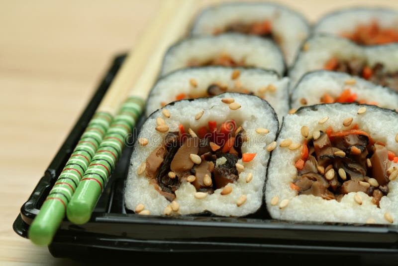 Shiitake Mushroom Sushi stock photo. Image of chinese - 2734362