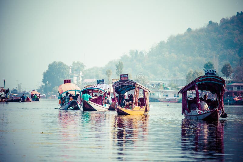 Shikara Boat in Dal Lake , Kashmir India Editorial Stock Photo - Image ...
