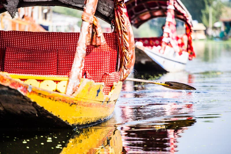 Shikara Boat at Manasbal Lake in Kashmir Stock Photo - Image of ...