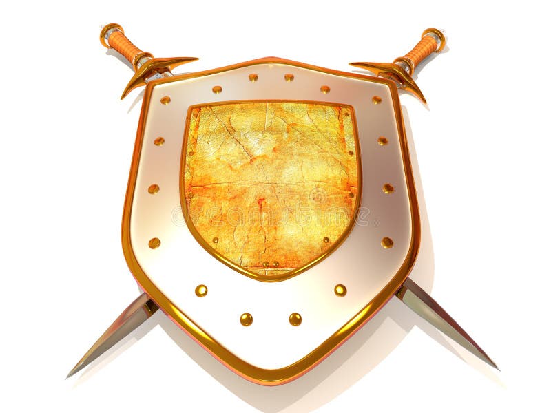 Shild with Sword. Security stock illustration. Illustration of medieval ...