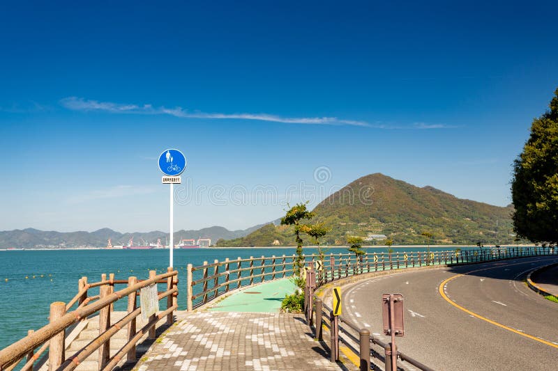 Shimanami Kaido Cycling Route, Japan. Hakata-Oshima Bridge Stock Image ...