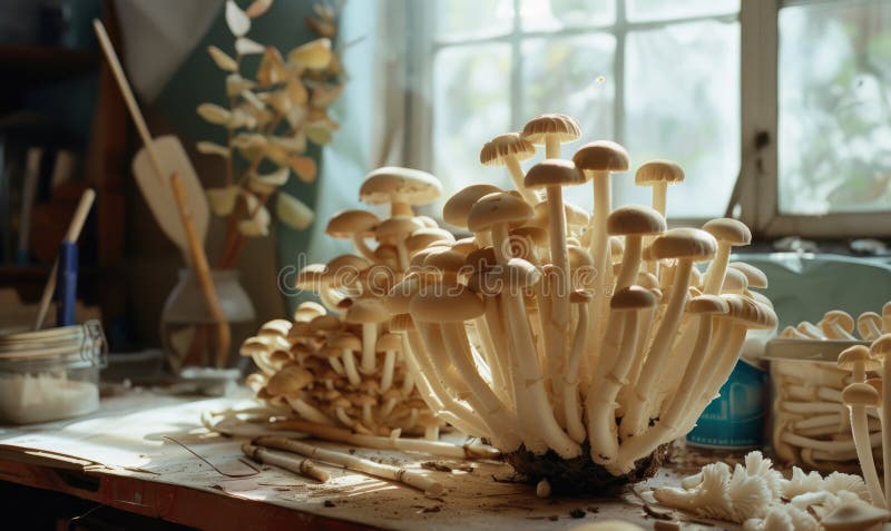 Shimeji Mushrooms, Shimeji Mushroom, Shimeji Mushroom Stock Photo ...